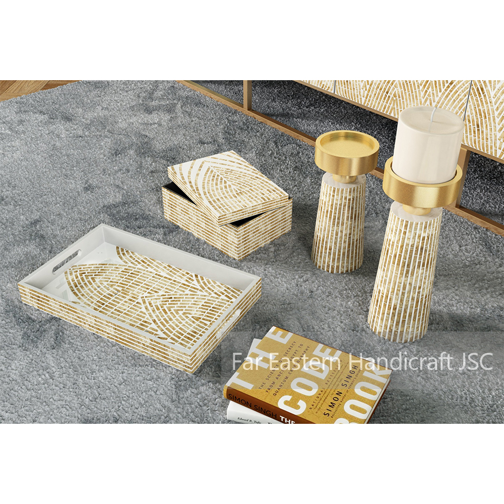 Candle Holder +Box +Tray set 45 - Fehandicraft.com